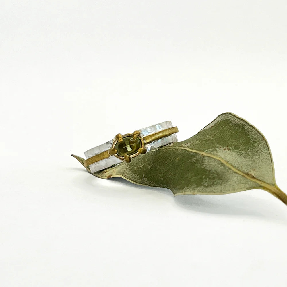 via Smith The Halcyon Peridot and Silver Ring – Paloma + Co